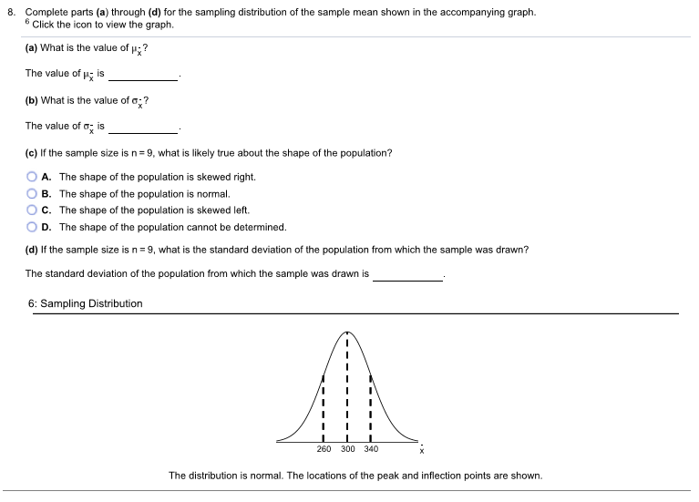 Solved 8. Complete parts (a) through (d) for the sampling | Chegg.com