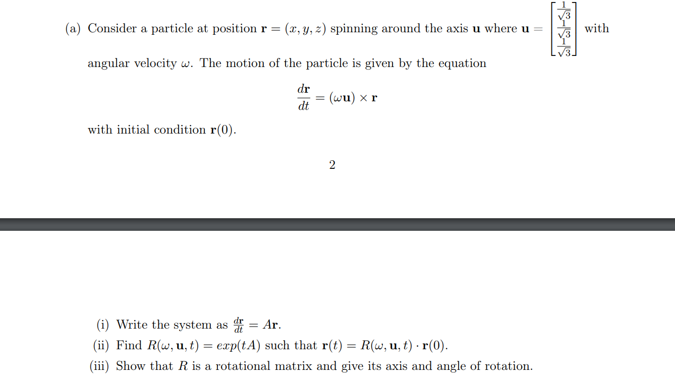 Solved Consider a particle at position r = (x, y, z) | Chegg.com