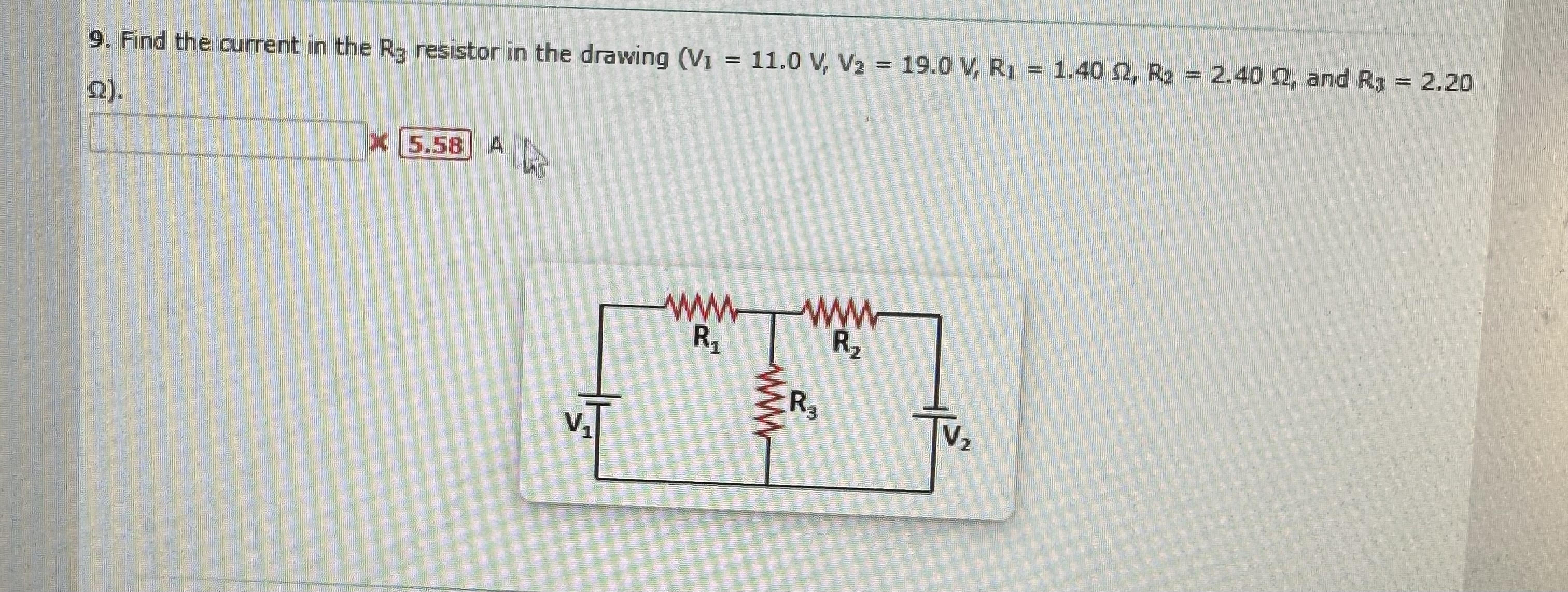 Solved Find the current in the R3 ﻿resistor in the drawing | Chegg.com