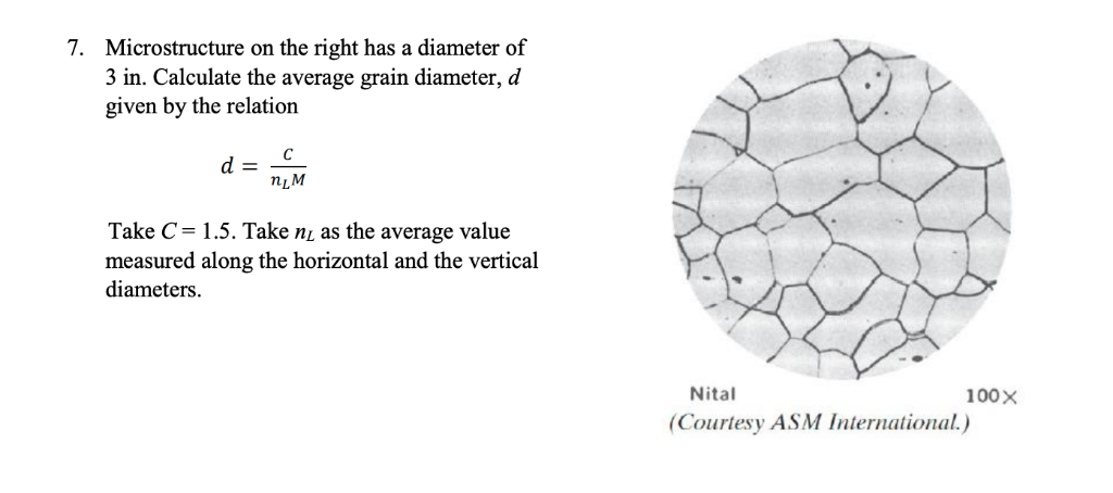 Solved Microstructure on the right has a diameter of 3 in. | Chegg.com