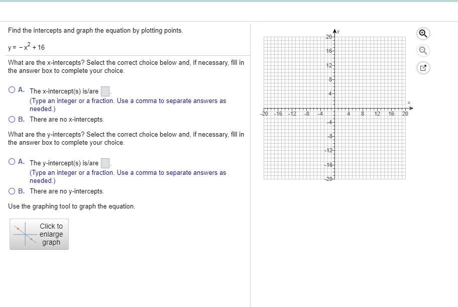 Solved Find the intercepts and graph the equation by | Chegg.com