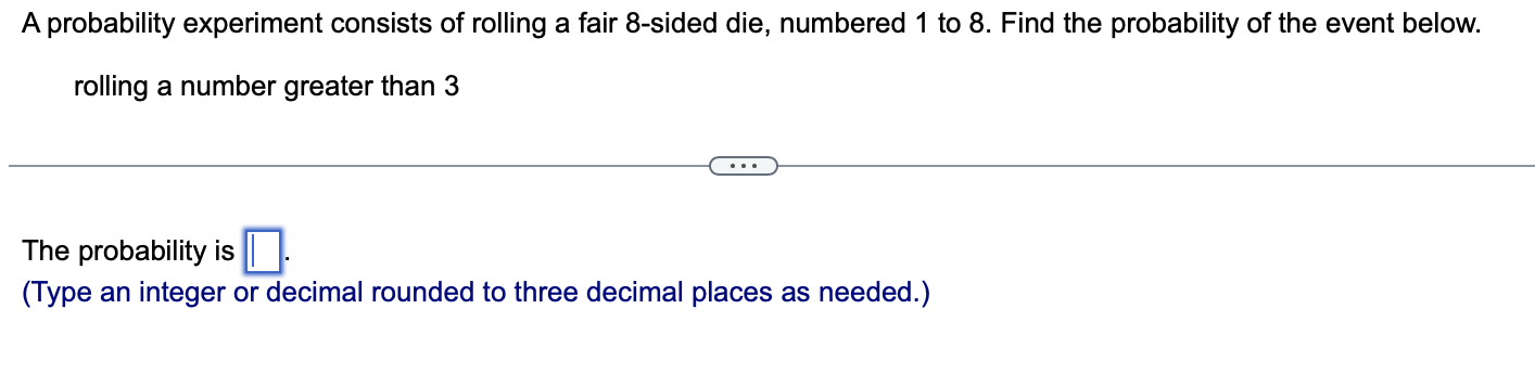 Solved A probability experiment consists of rolling a fair | Chegg.com