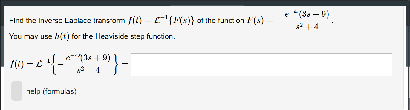 Solved Find the Laplace transform F(s)=L{f(t)} of the | Chegg.com