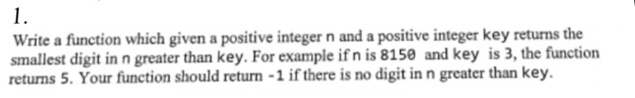 Solved Write a function which given a positive integer n and | Chegg.com
