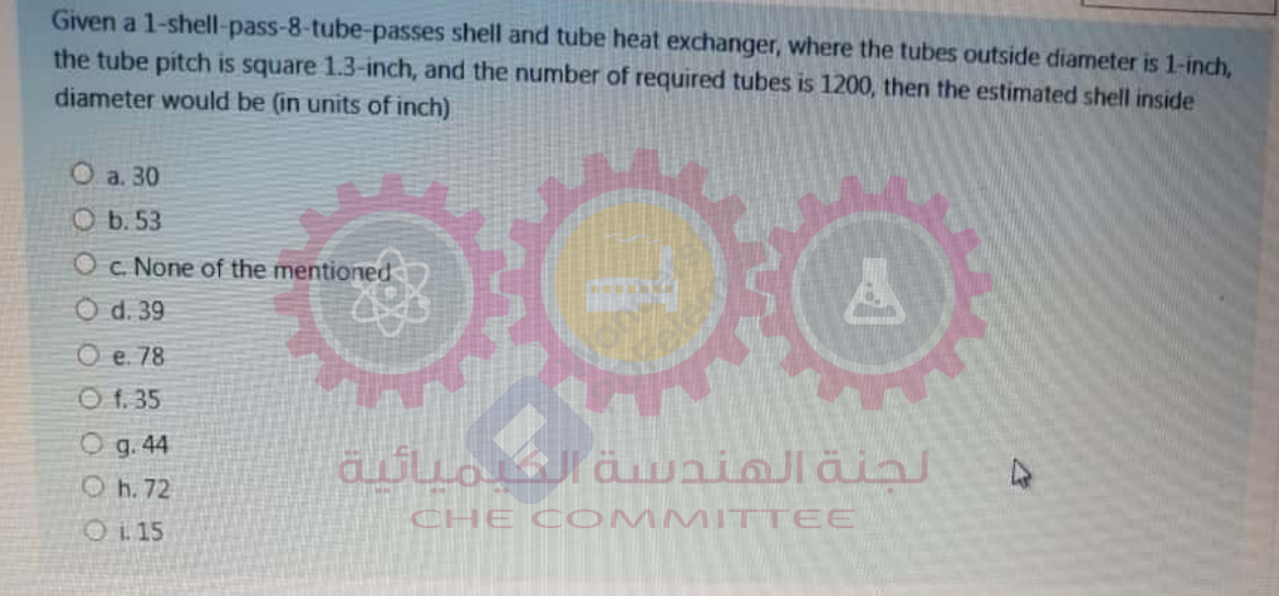 Solved Given a 1-shell-pass-8-tube-passes shell and tube | Chegg.com