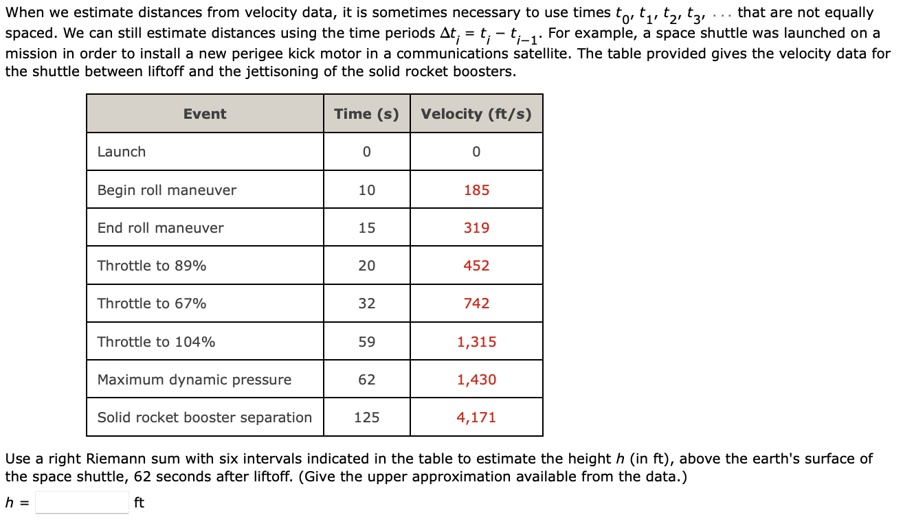 Solved When we estimate distances from velocity data, it is | Chegg.com