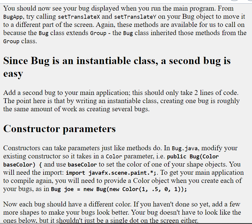 Lab 17: A "buggy" application - Part I (graphical | Chegg.com