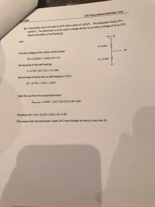 Solved LO3 Temp sensors Exercises / an EEC 3003 1. | Chegg.com