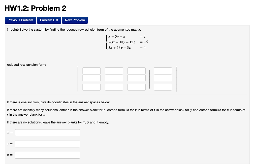 Solved HW1.2: Problem 2 Previous Problem Problem List Next | Chegg.com