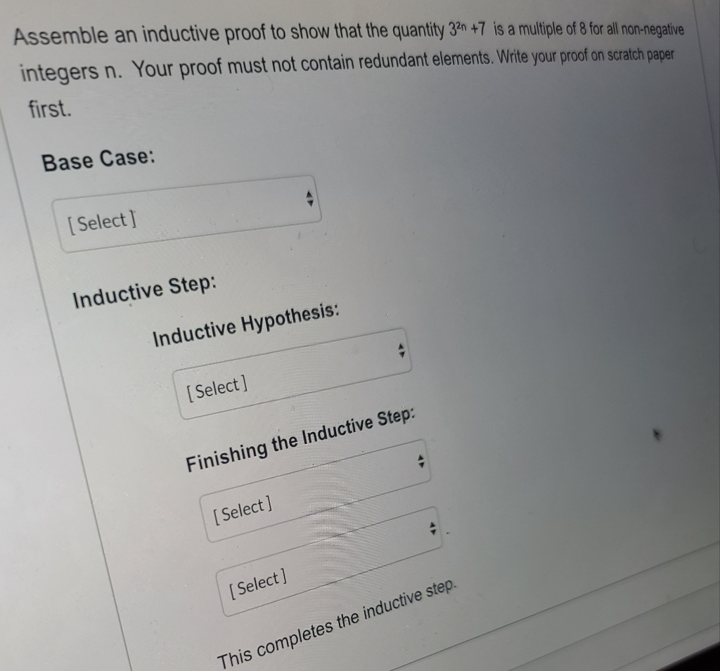 Solved Assemble an inductive proof to show that the quantity | Chegg.com