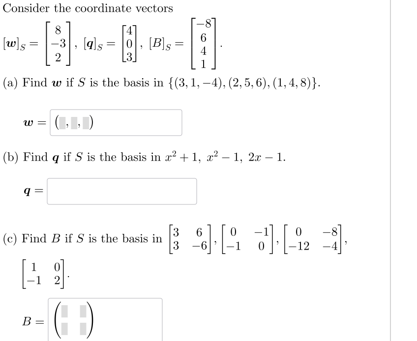 Solved Consider the coordinate | Chegg.com