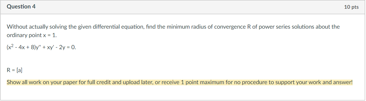 [Solved]: Without actually solving the given differential e