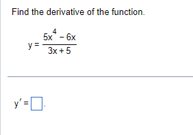 Solved Let y=(7+x−3)(x3−4x−5) y′=Find the derivative of the | Chegg.com