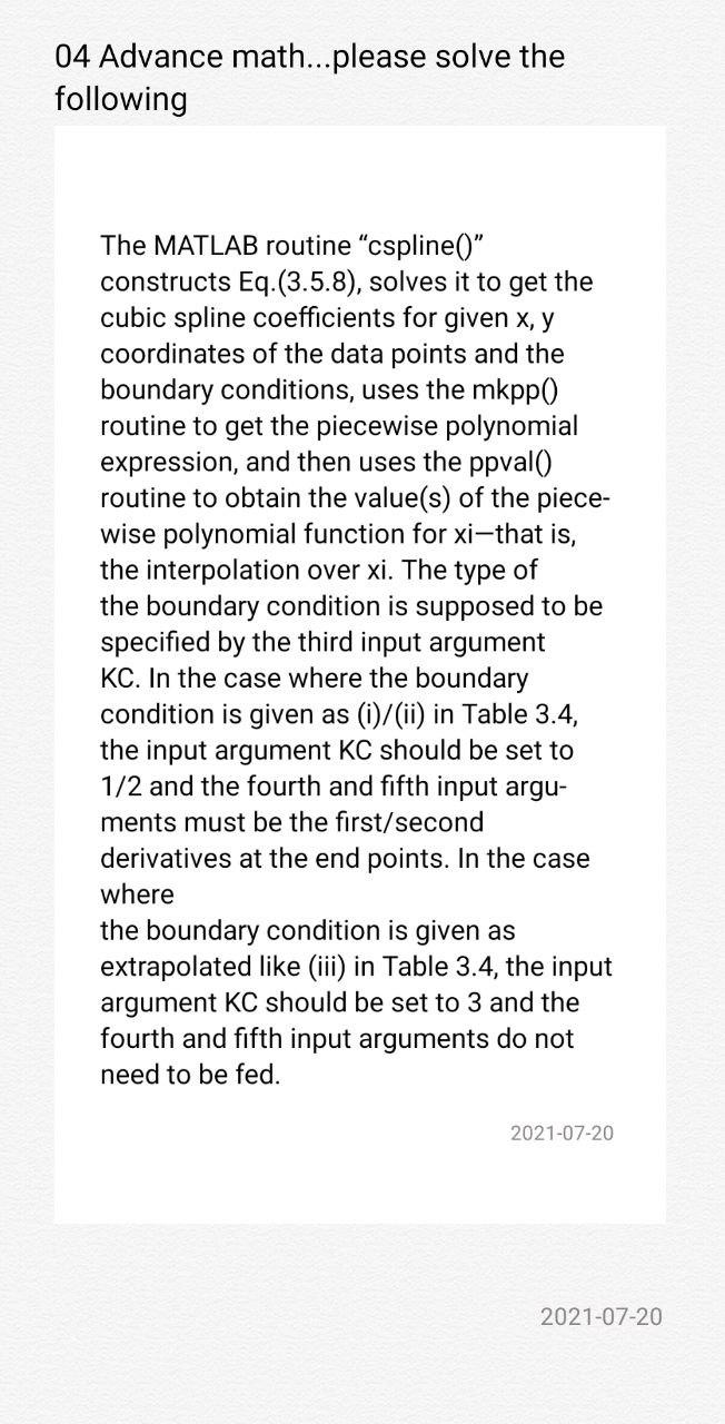 04 Advance math...please solve the following The | Chegg.com