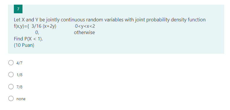 Solved 7 Let X and Y be jointly continuous random variables | Chegg.com