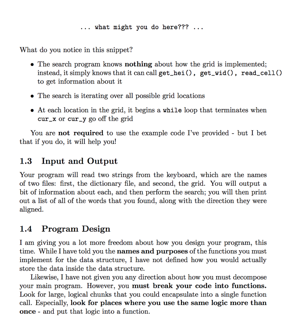 Your main program - word_search.py - will implement | Chegg.com