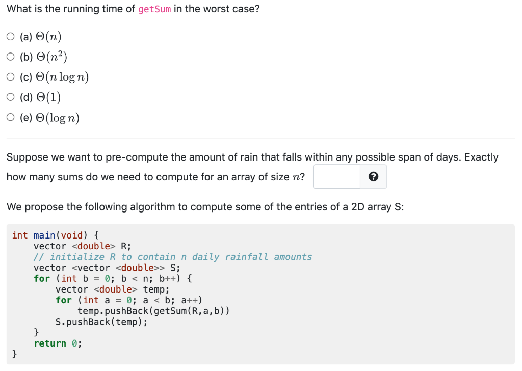Solved Question 4: Raincouver In case you hadn't noticed, | Chegg.com