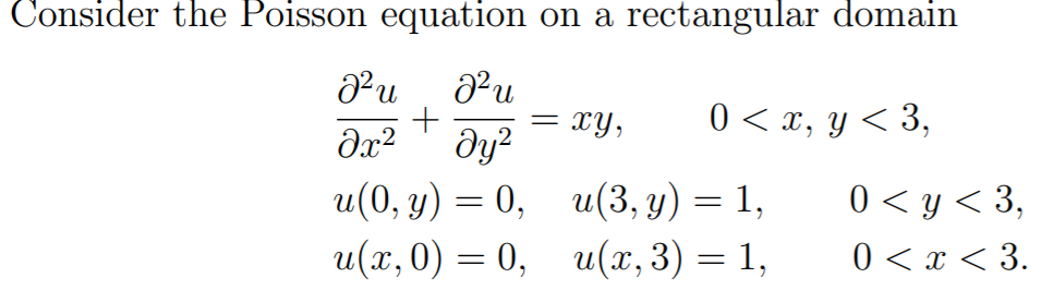 Solved Consider the Poisson equation on a rectangular domain | Chegg.com