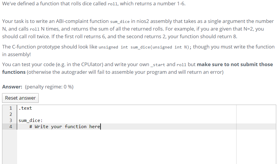 Assembly language. There is a function in the | Chegg.com