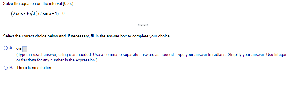 Solved The following equation involves a trigonometric | Chegg.com