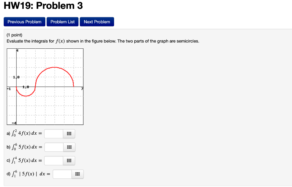 Solved HW19: Problem 3 Problem List Next Problem Previous | Chegg.com