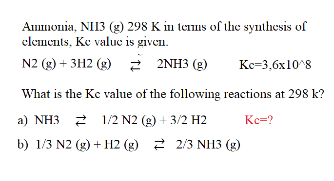 Solved Ammonia, NH3 (g) 298 K in terms of the synthesis of | Chegg.com