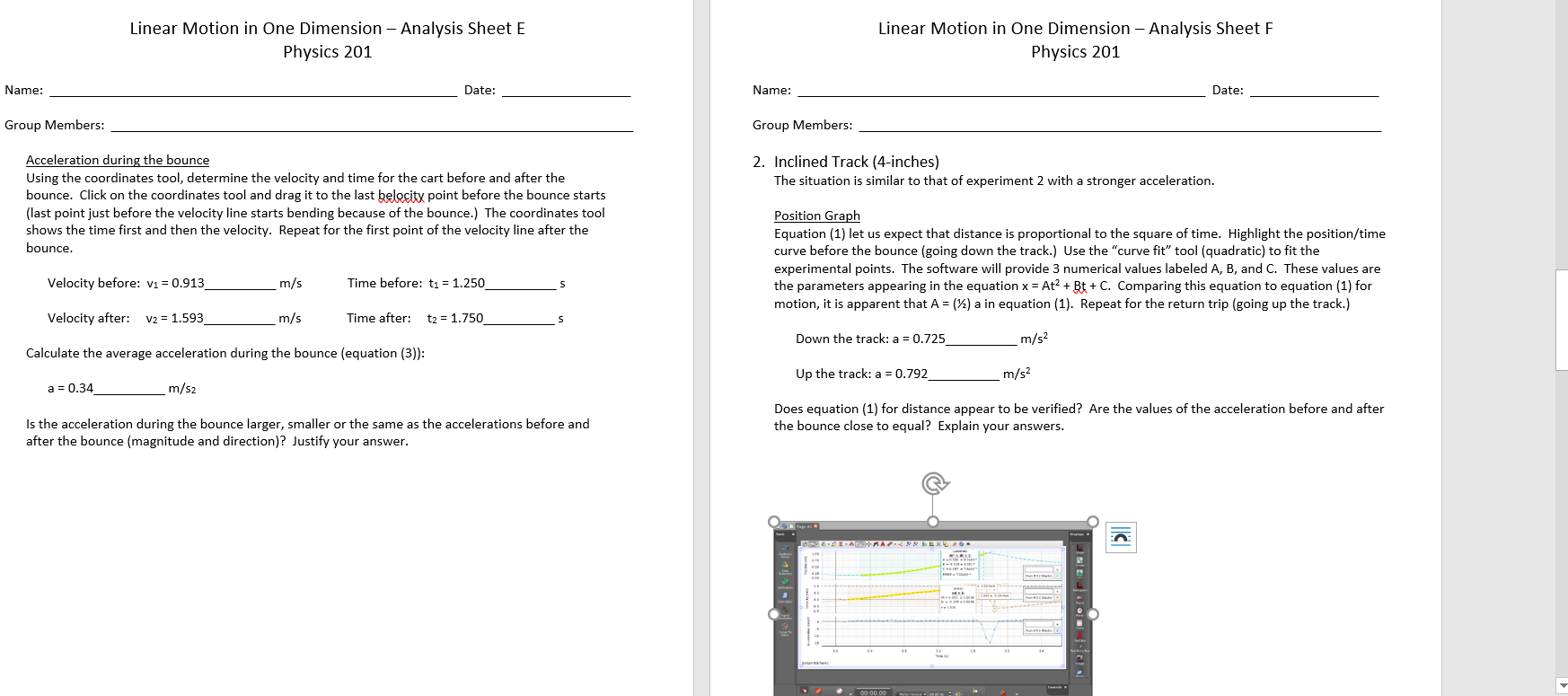 Linear Motion Physics
