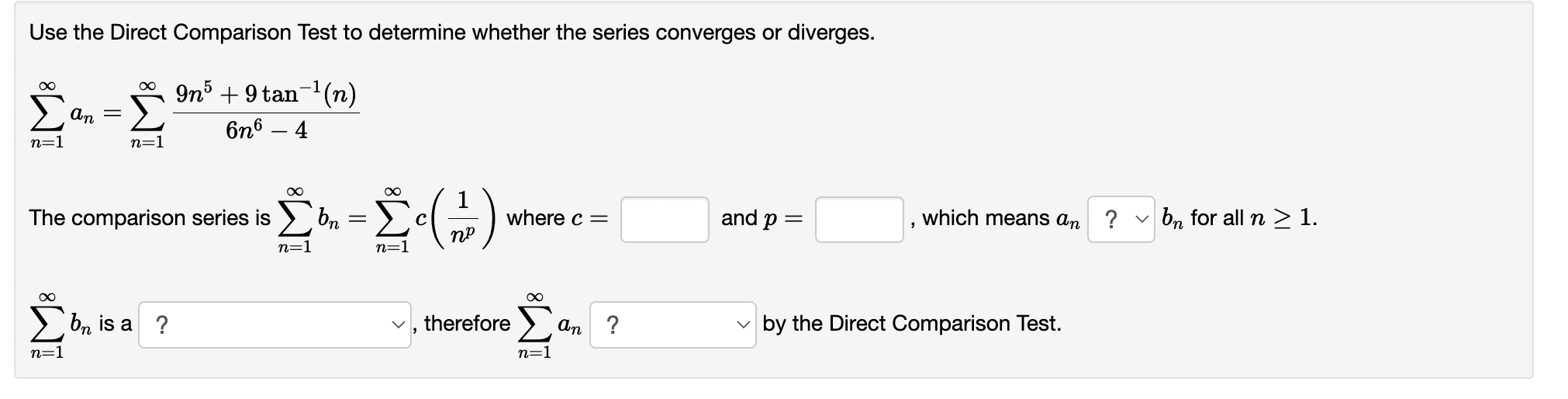 Solved Use the Direct Comparison Test to determine whether | Chegg.com