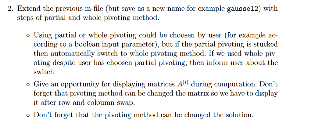 Solved 2. Extend the previous m-file (but save as a new name | Chegg.com