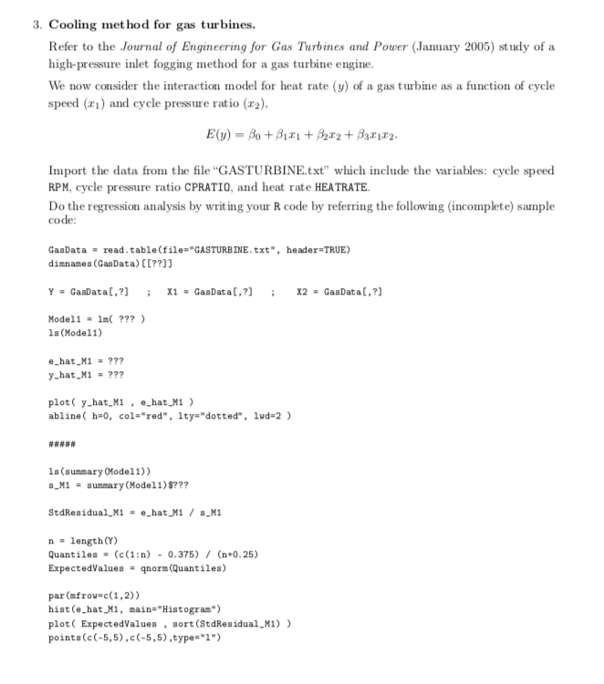3. Cooling method for gas turbines. Refer to the | Chegg.com