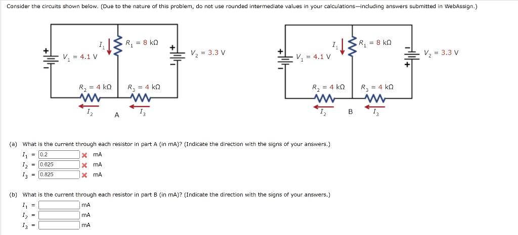 Solved A What Is The Current Through Each Resistor In Part