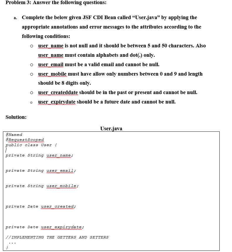Solved Problem 3: Answer the following questions: a. | Chegg.com
