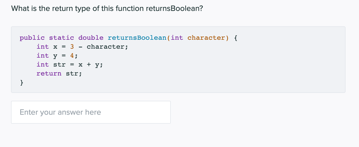 Solved What is the return type of this function | Chegg.com