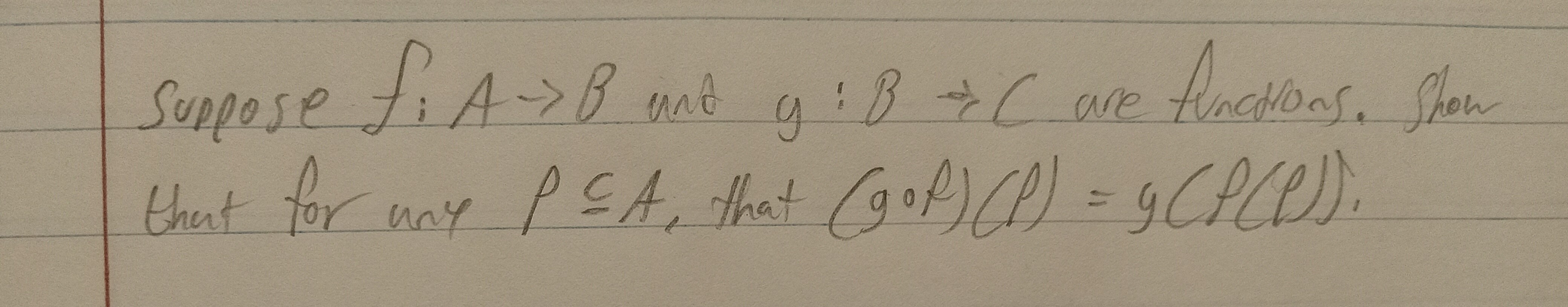 Solved suppose f:A→B und g:B→C are tunatoons. Show that for | Chegg.com
