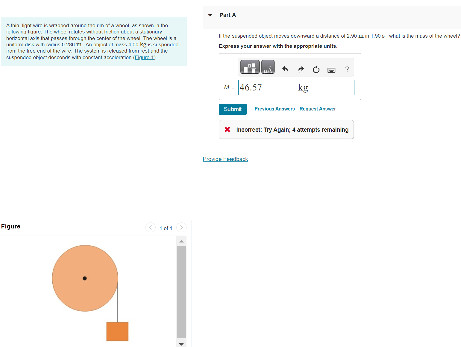 Solved A thin, light wire is wrapped around the rim of a | Chegg.com