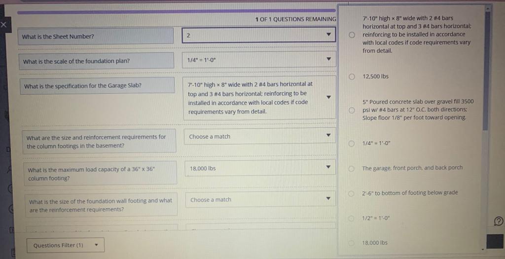 Solved 7 7' −10 " high ×8′′ wide with 2#4 bars horizontal at | Chegg.com