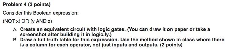 Solved Problem 4 (3 points) Consider this Boolean | Chegg.com