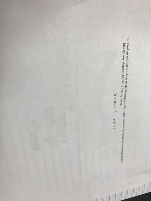 Solved Find an explicit solution to the following Initial | Chegg.com