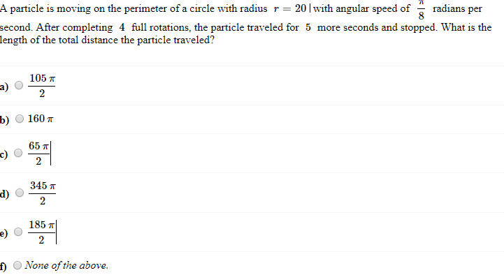 Solved A particle is moving on the perimeter of a circle | Chegg.com