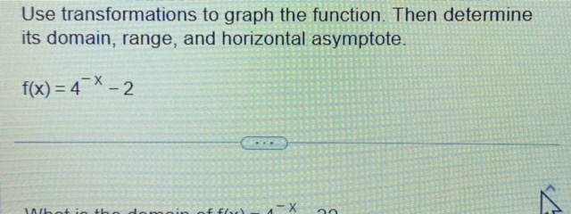Solved Use transformations to graph the function. Then | Chegg.com