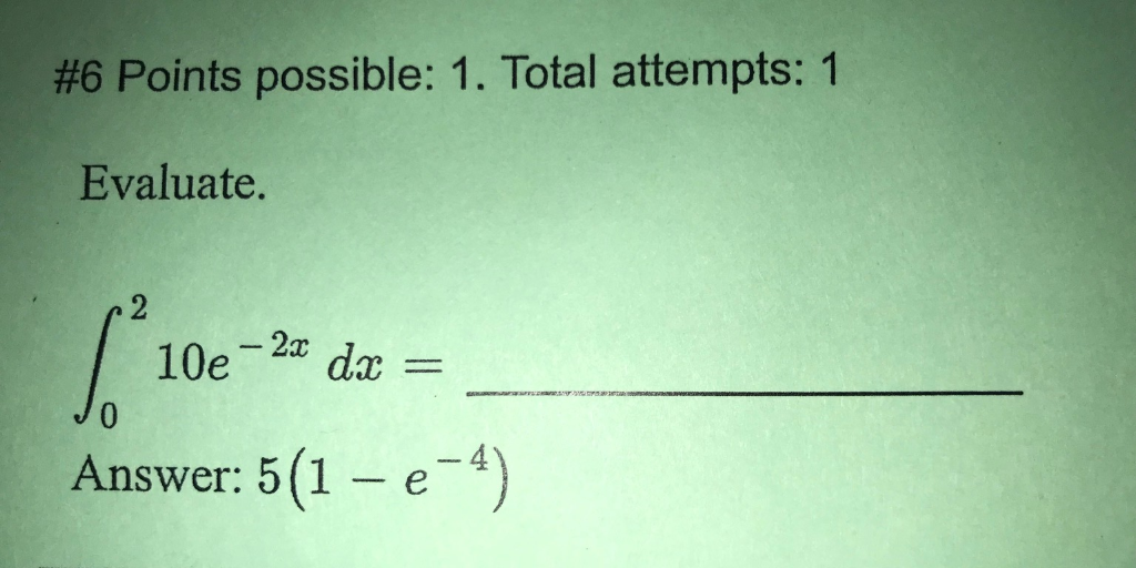 Solved #6 Points possible: 1. Total attempts: 1 Evaluate. - | Chegg.com