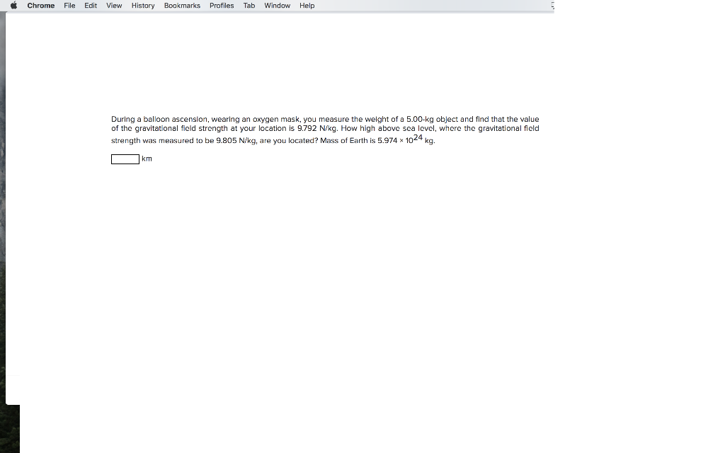 Solved Chrome File Edit View History Bookmarks Profiles Tab | Chegg.com