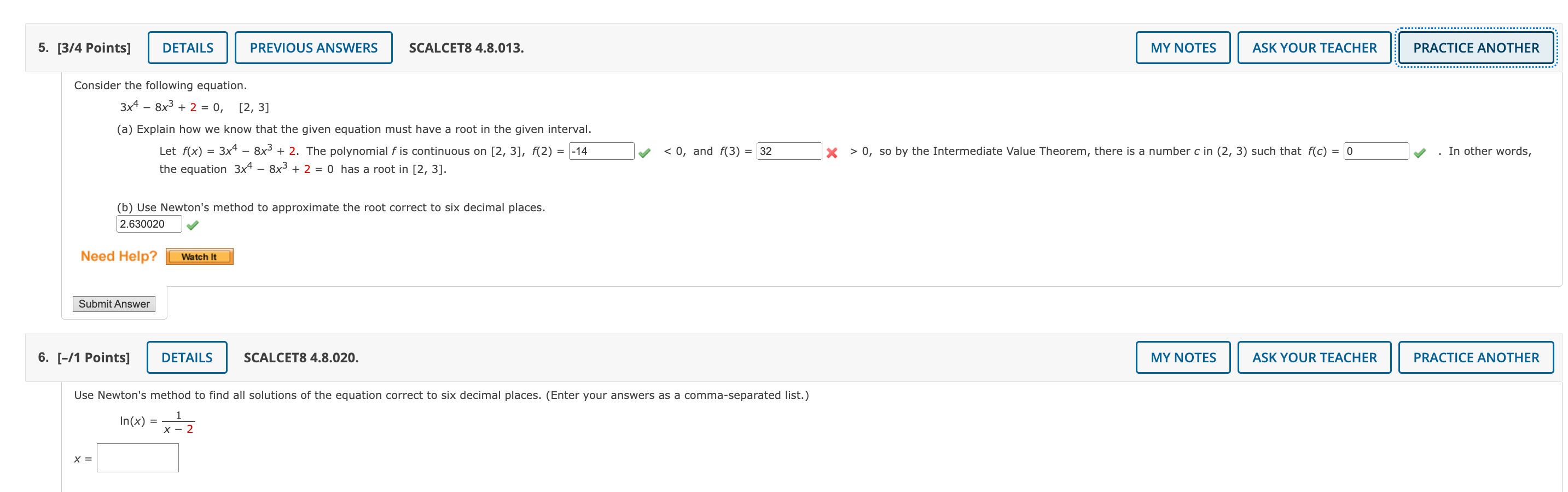 Solved if you can help with question #5 the part I got wrong | Chegg.com