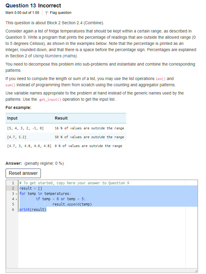 Solved Consider again a list of fridge temperatures that | Chegg.com