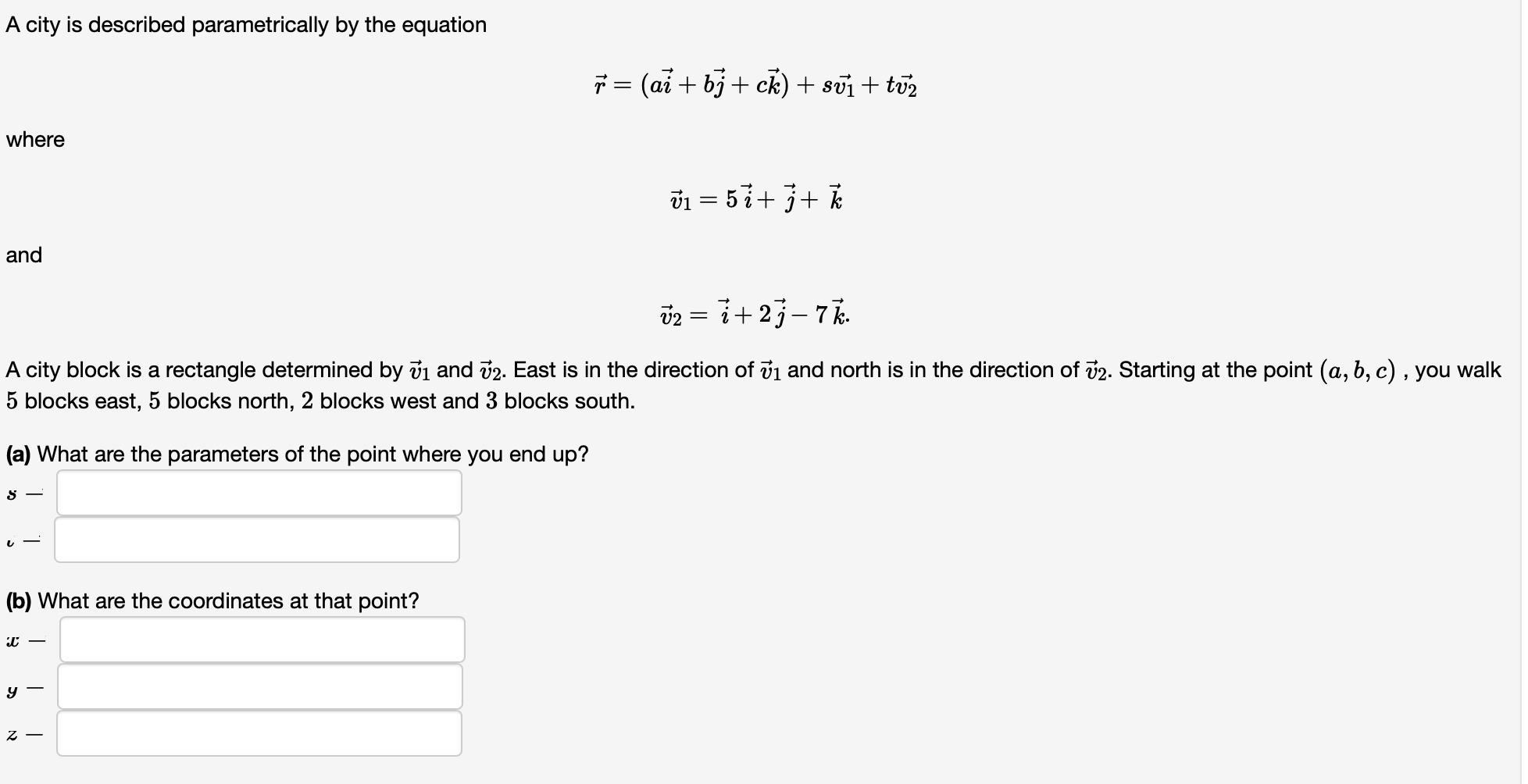 Solved A city is described parametrically by the equation | Chegg.com