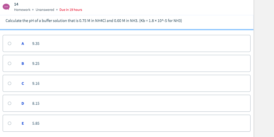 Solved Homework. Unanswered. Due in 19 hours Calculate the | Chegg.com