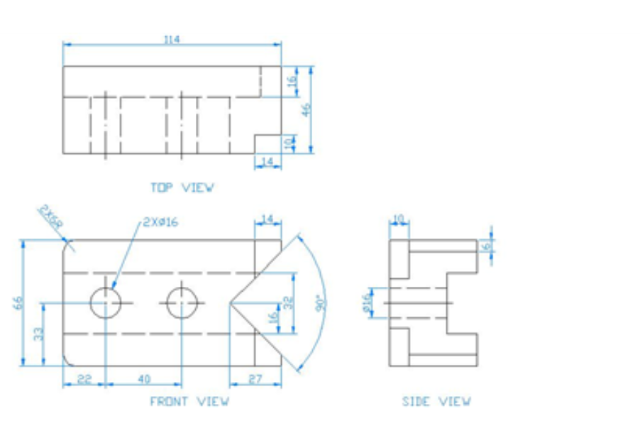 Solved How to draw the Isometric view given the 3 views? | Chegg.com