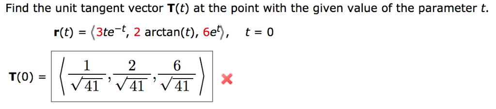 Solved Find the unit tangent vector T(t) at the point with | Chegg.com