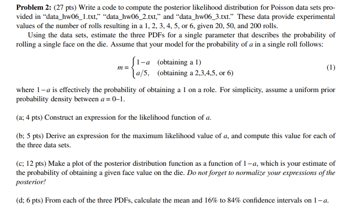 Problem 2: (27 pts) Write a code to compute the | Chegg.com