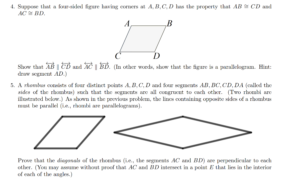 Solved 4. Suppose that a four-sided figure having corners at | Chegg.com